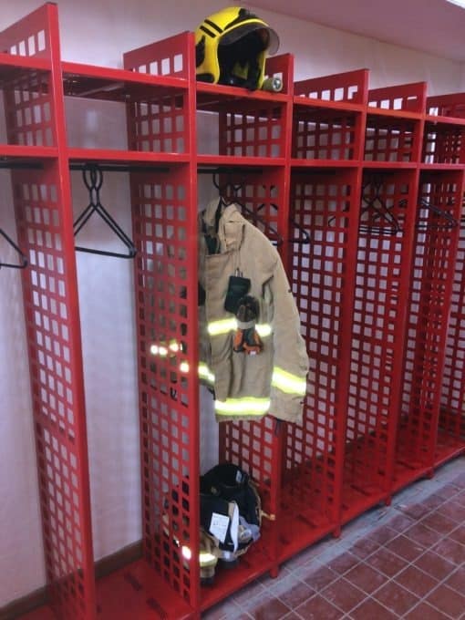 Fire & Rescue Turnout Gear Storage Racks - Lockers For Schools And Leisure